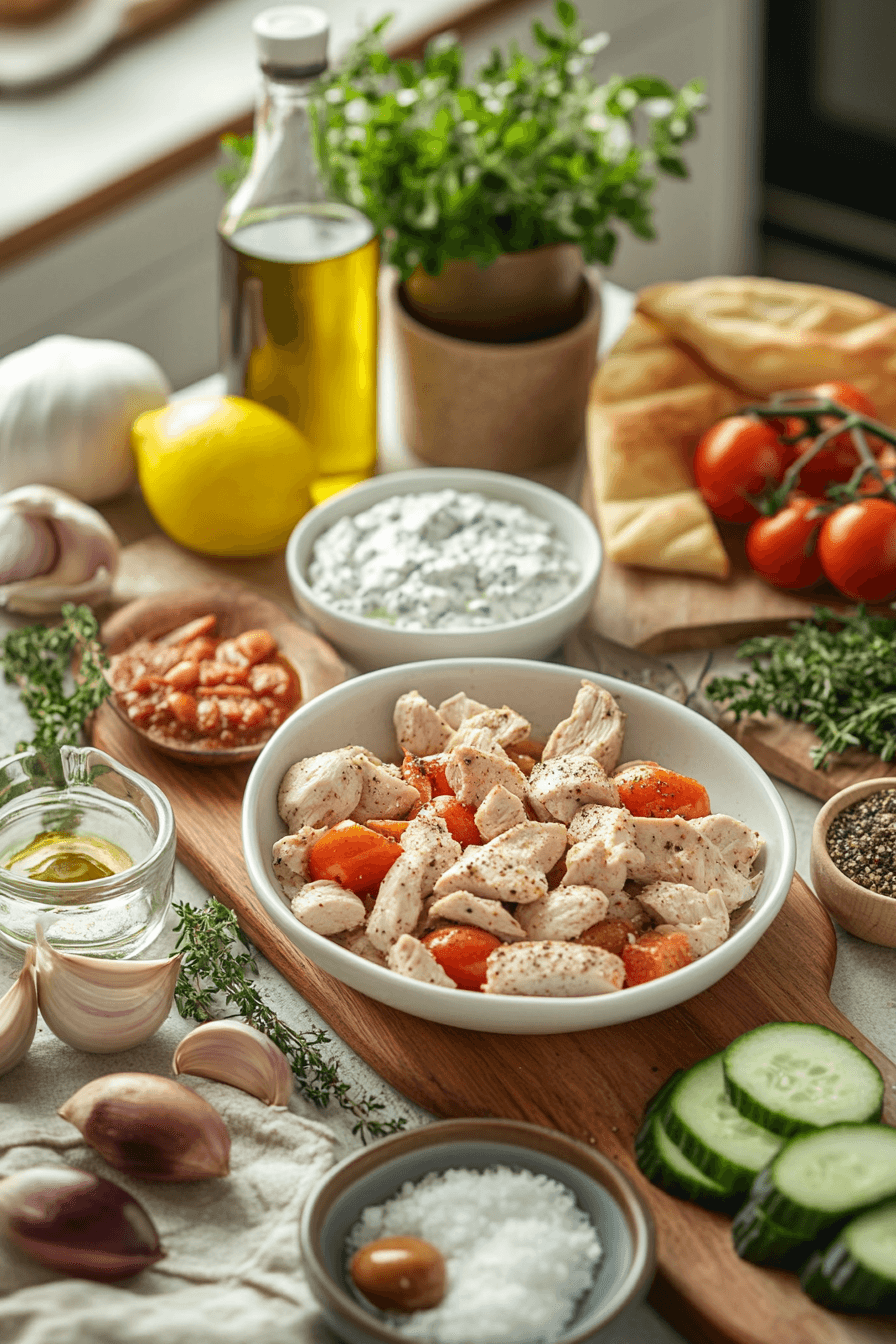 Grilled Chicken Souvlaki With Tzatziki: Flavorful Recipe