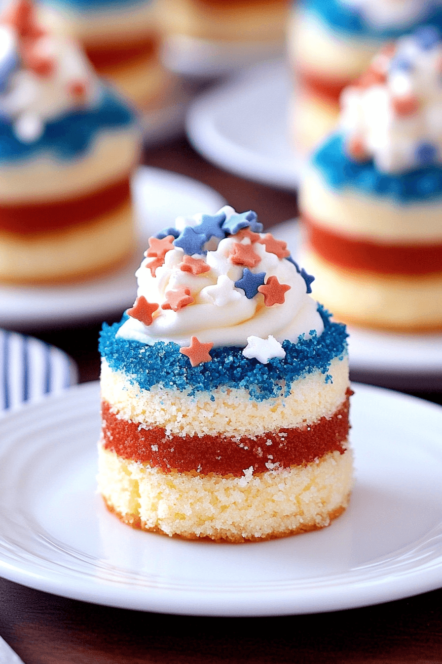 Mini Cakes: Perfect Patriotic Angel Food Bundt Treats