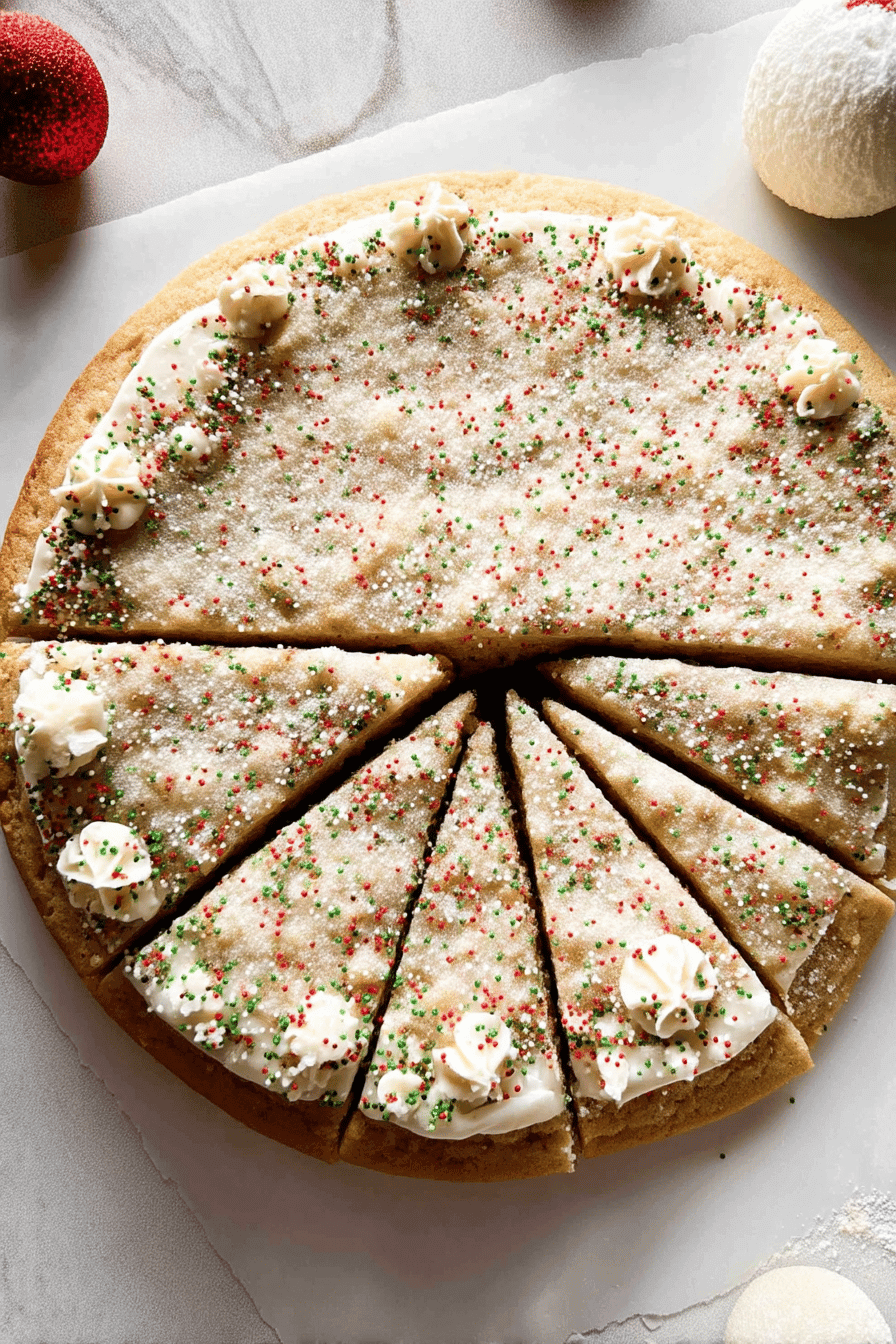 Giant Sugar Cookie Cake Recipe With Frosting And Sprinkles