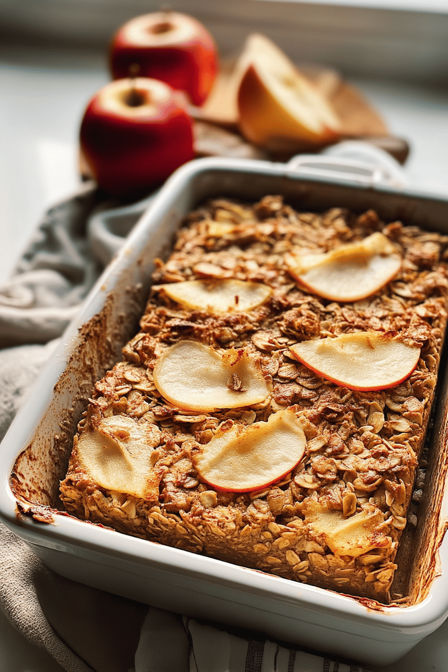 Delicious Healthy Apple Oatmeal Breakfast Bake Recipe