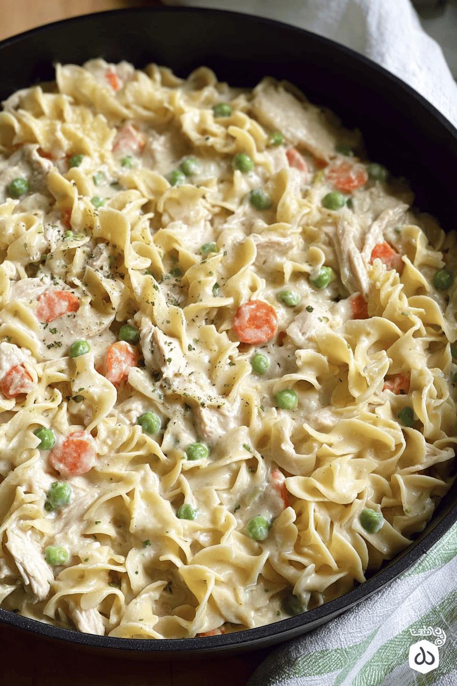 Chicken Pot Pie Noodle Skillet Recipe For Comfort Food
