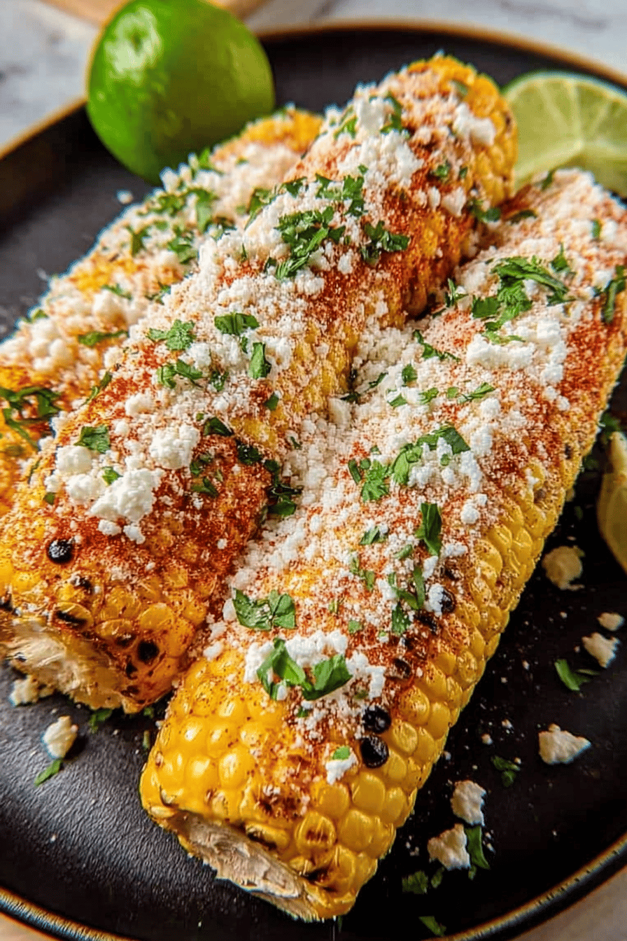 Mexican Street Corn Recipe With Creamy Cheese And Spicy Seasoning
