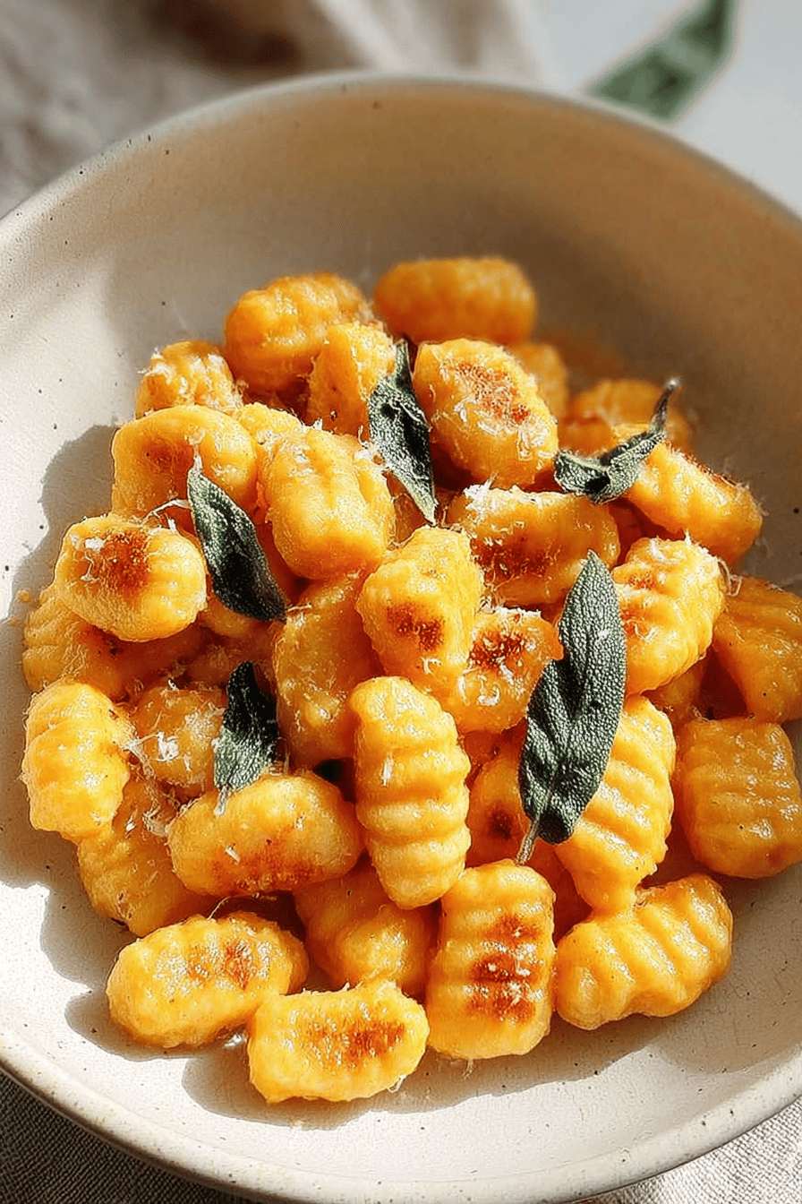 Pumpkin Gnocchi Recipe With Sage Butter For Fall Meals