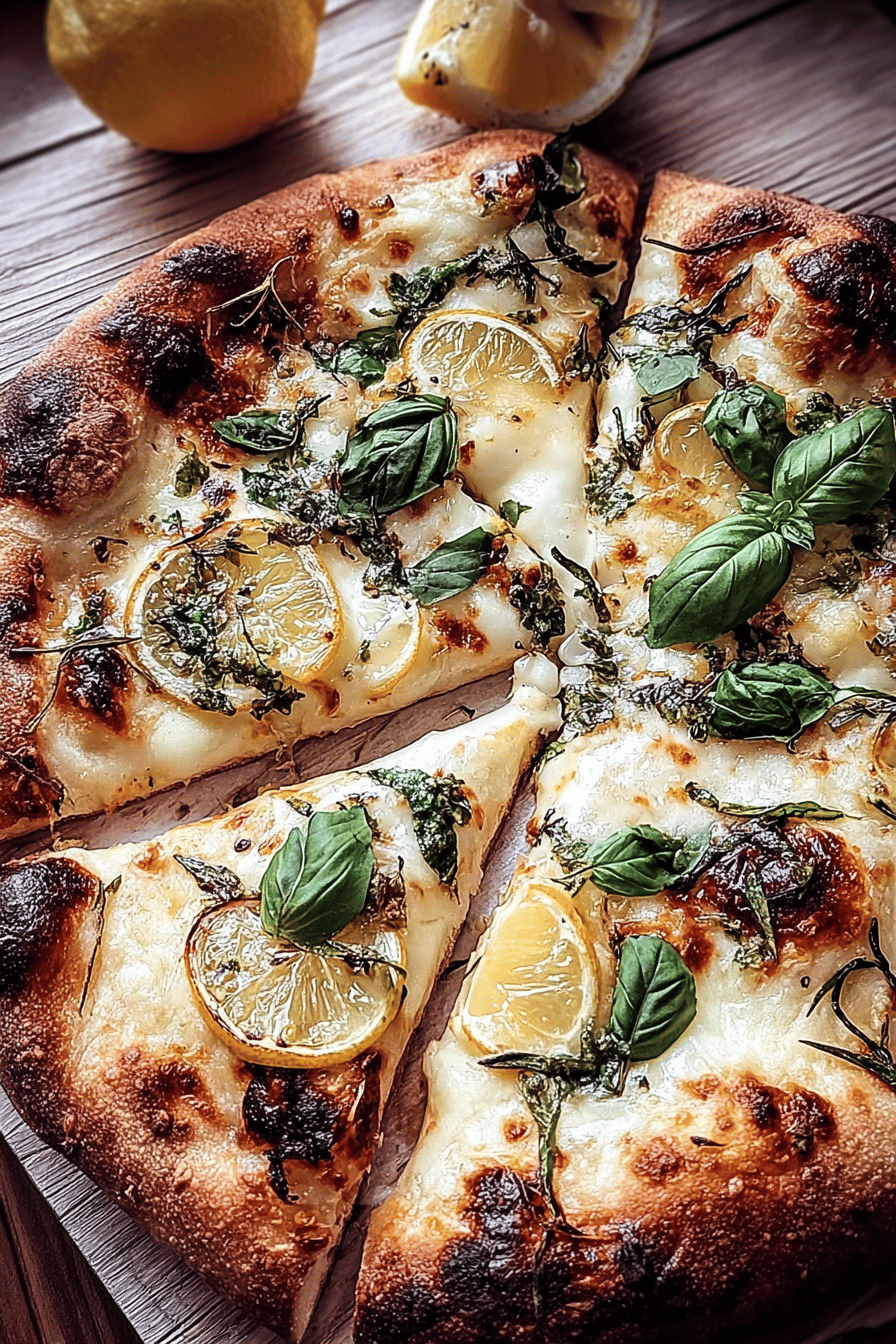 3 Cheese Lemon Basil Pizza Recipe With Fresh Herb Taste