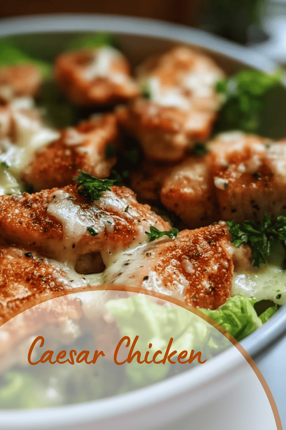 Caesar Chicken Recipe With Crispy Croutons And Creamy Sauce