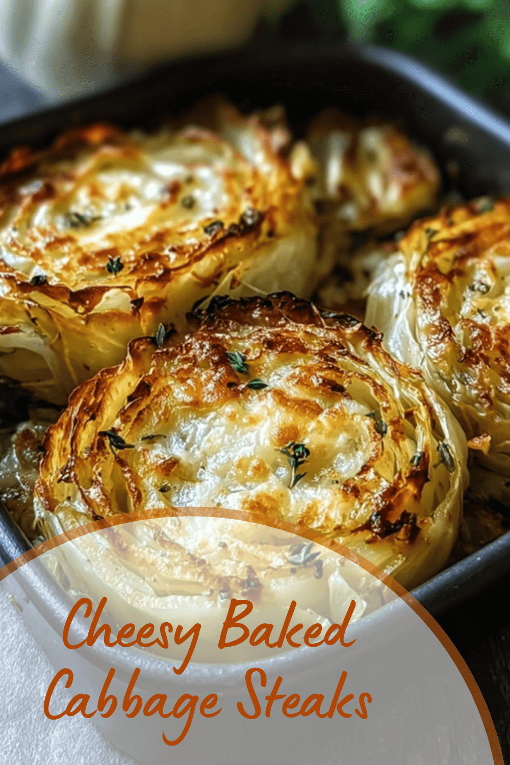 Cheesy Baked Cabbage Steaks Recipe With Savory Cheese