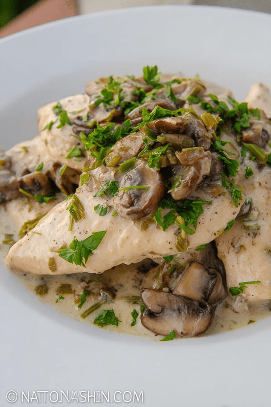 Chicken With Mushroom White Wine Cream Sauce Recipe