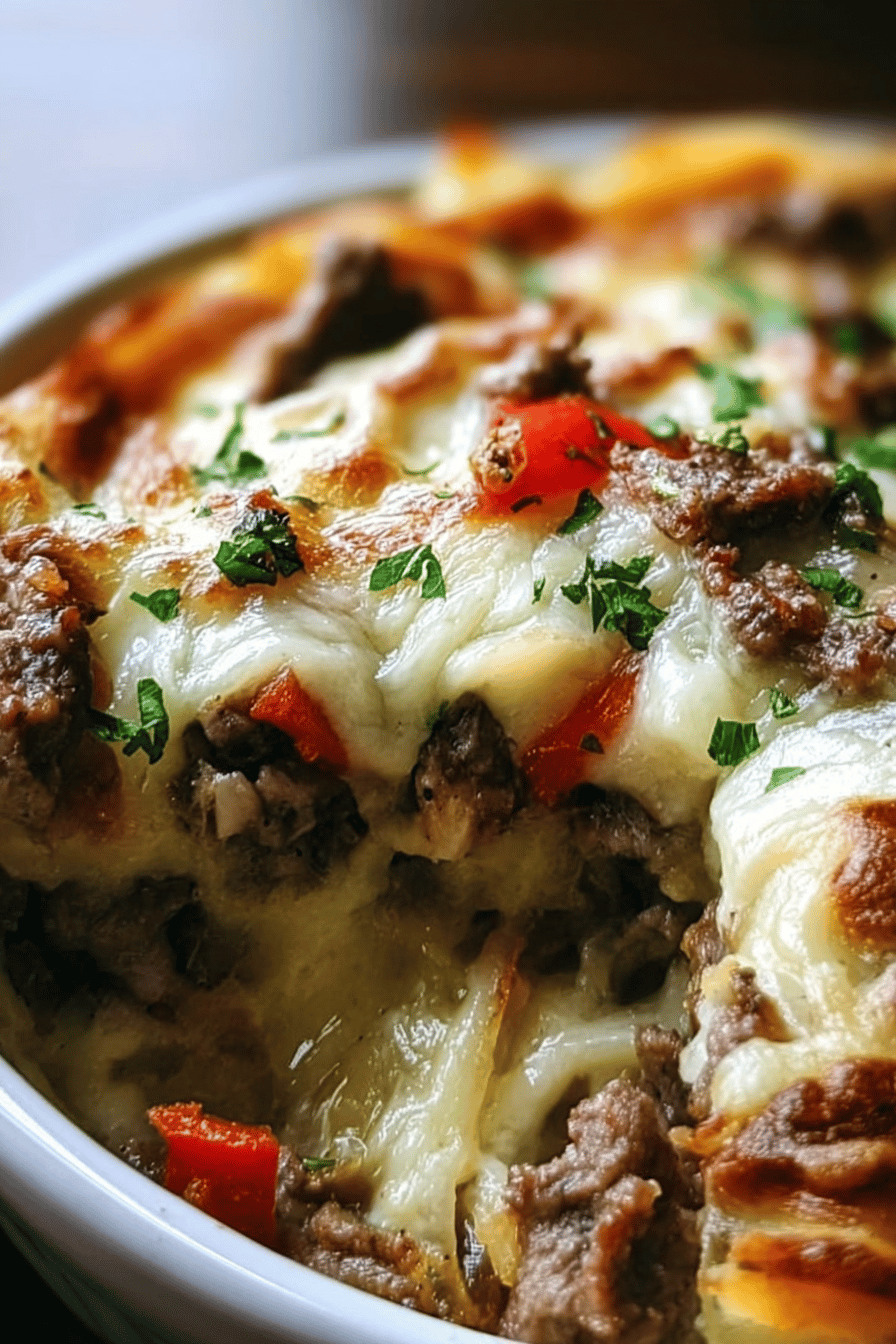 Philly Cheese Steak Casserole Recipe With Tender Beef 2024