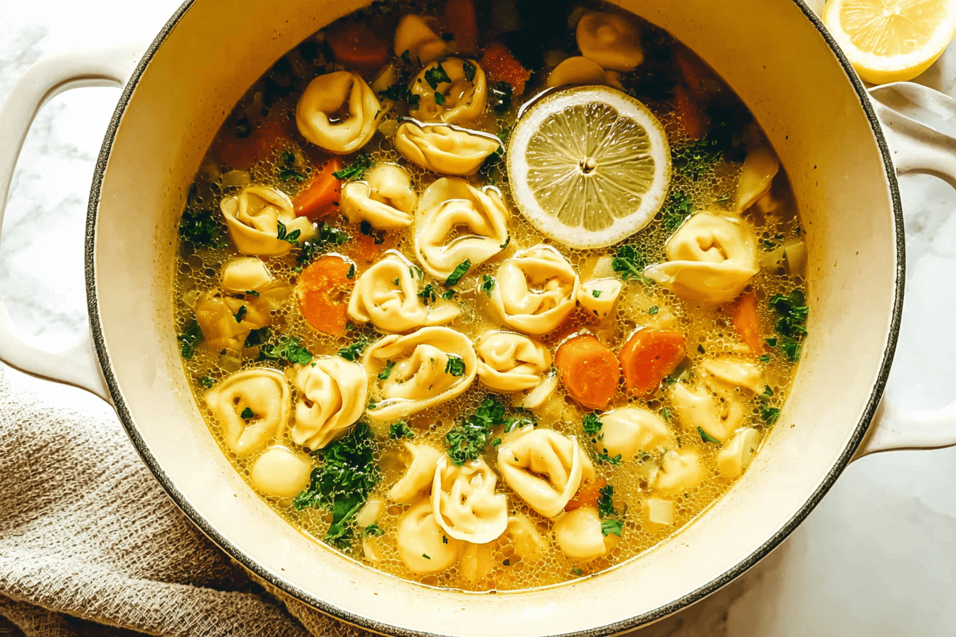 Lemony Tortellini Soup Recipe With Fresh Herbs 5-Star Flavor